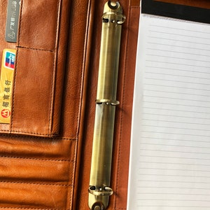 3 Ring Binder Portfolio, Personalized Leather Portfolio, Folio for A4 ...