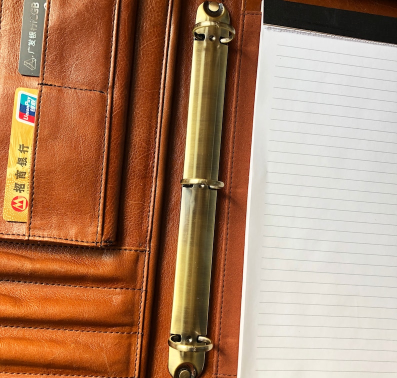 3 Ring Binder Portfolio Personalized Leather Portfolio Folio - Etsy