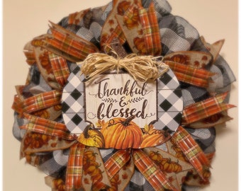 Fall Buffalo Check Wreath - Etsy