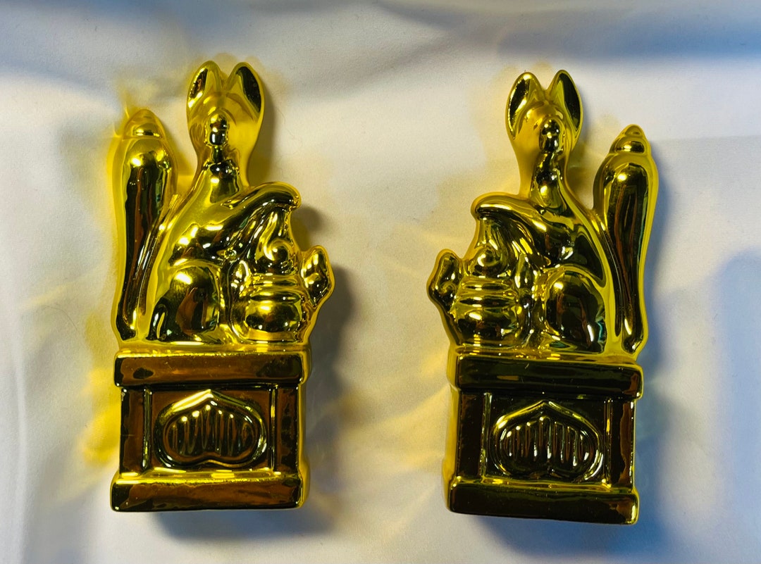 Golden Inari Statue: Japanese God of Abundance Fox Ceramic - Etsy