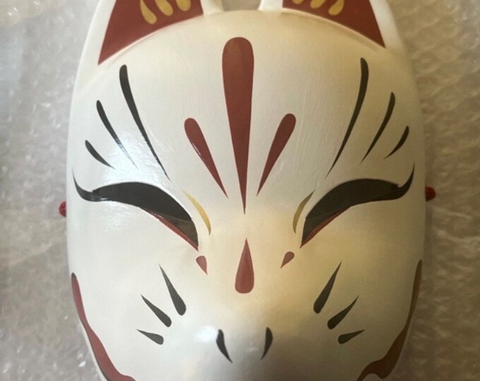 Japanese Noh Face Fox Mask Traditional Festival Mask Kitsune Striking ...