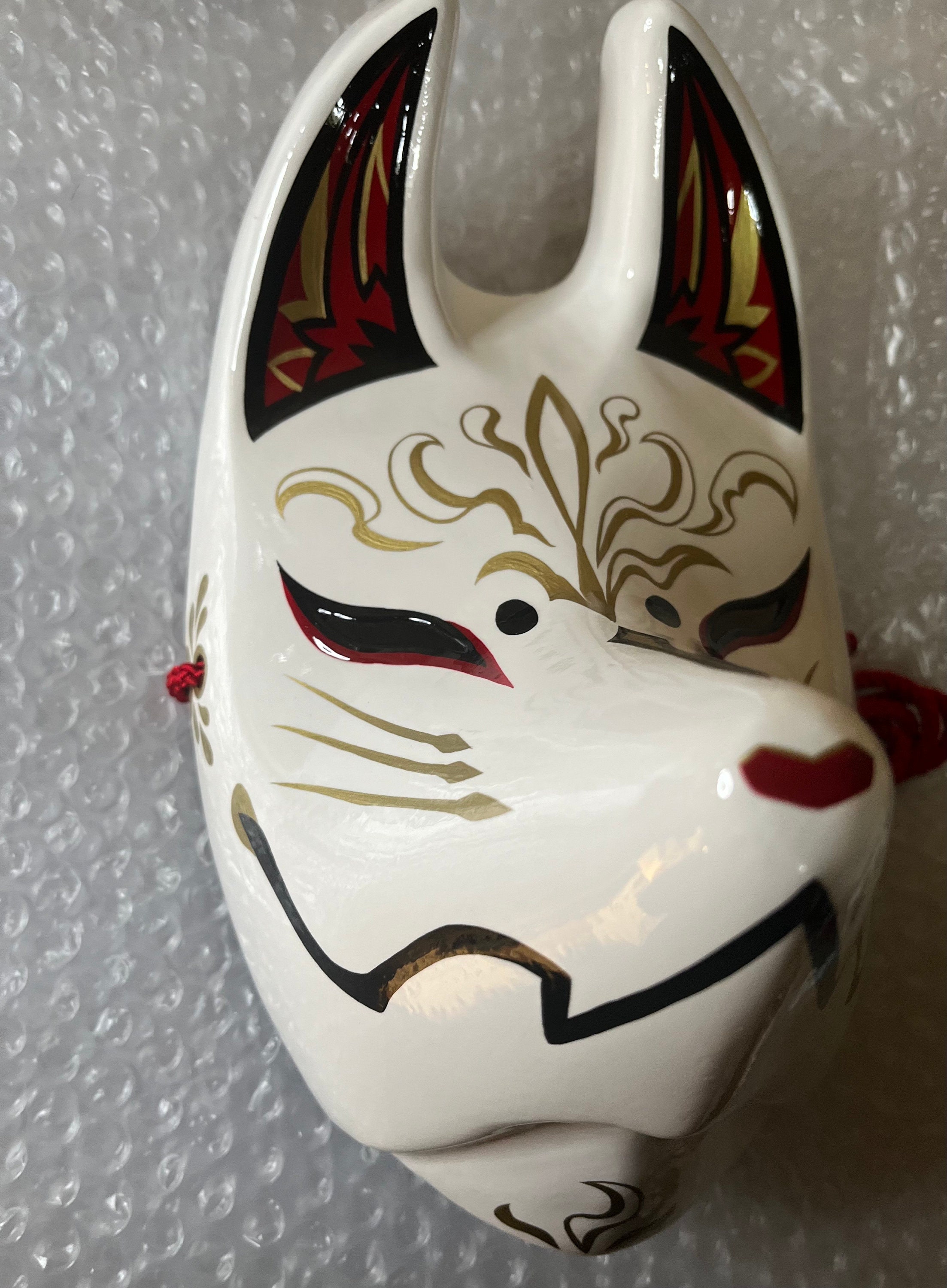 Japanese Noh Face Fox Mask Nine Tailed Fox KYUUBI Kitsune - Etsy UK