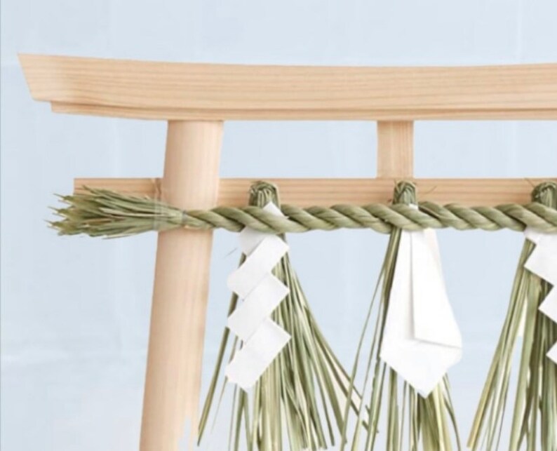 Japanese Torii Shrine Wooden Shinto Sacred Gate Shimenawa Set - Etsy