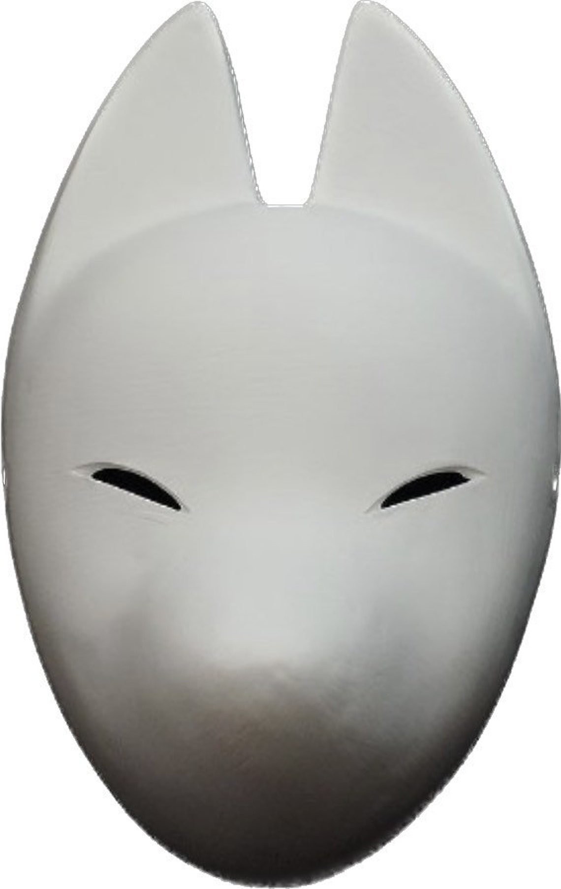 Japanese Fox Full Mask Plain Kitsune Art White Fox Mask - Etsy