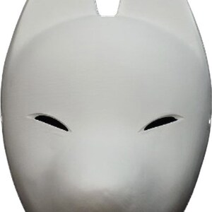 Japanese Fox Full Mask Plain Kitsune Art White Fox Mask - Etsy