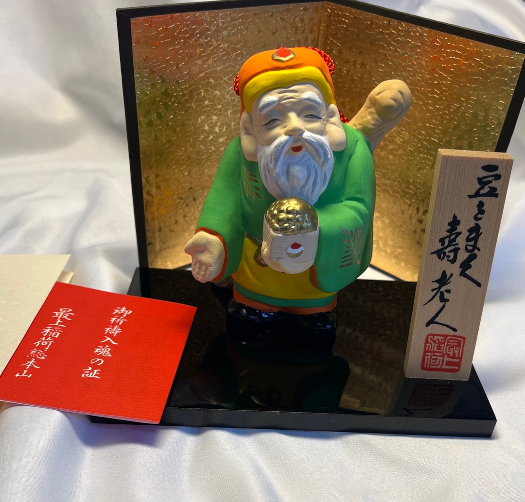 Jurojin Statue - Symbol of Longevity and Happiness, One of the Seven ...