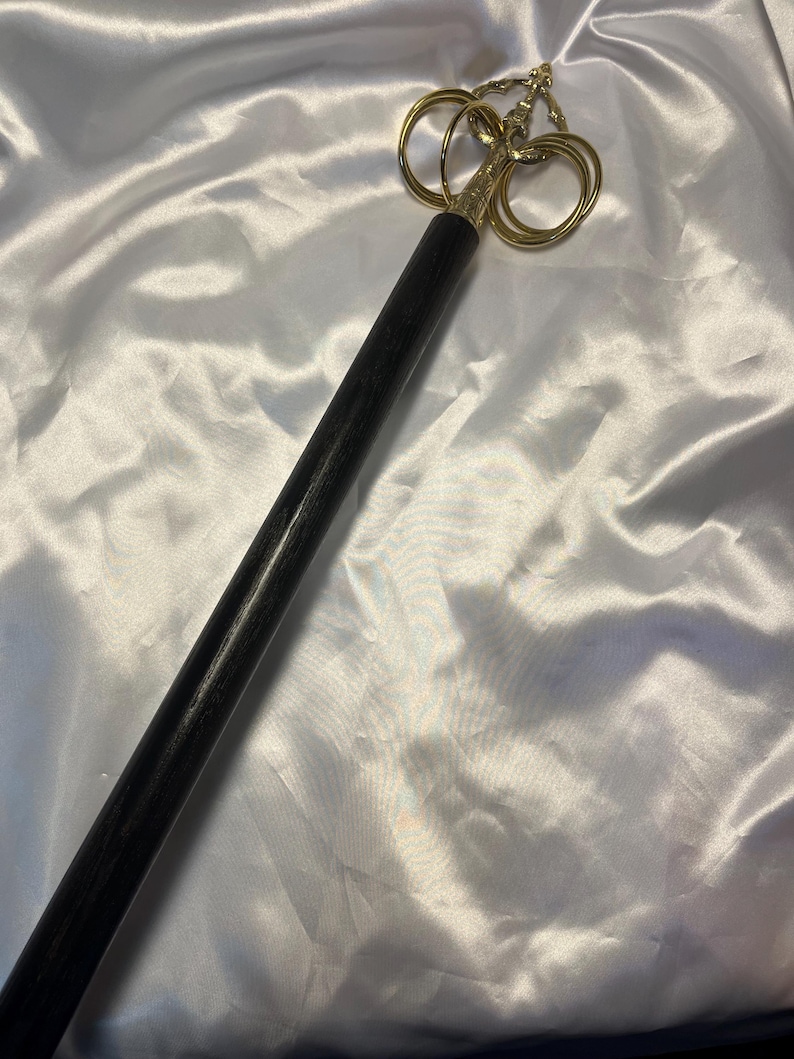 Buddhist Stick Monk Staff Khakkhara Japanese Traditional SHAKUJO Japanese Buddhist Altar KUJAKU ...