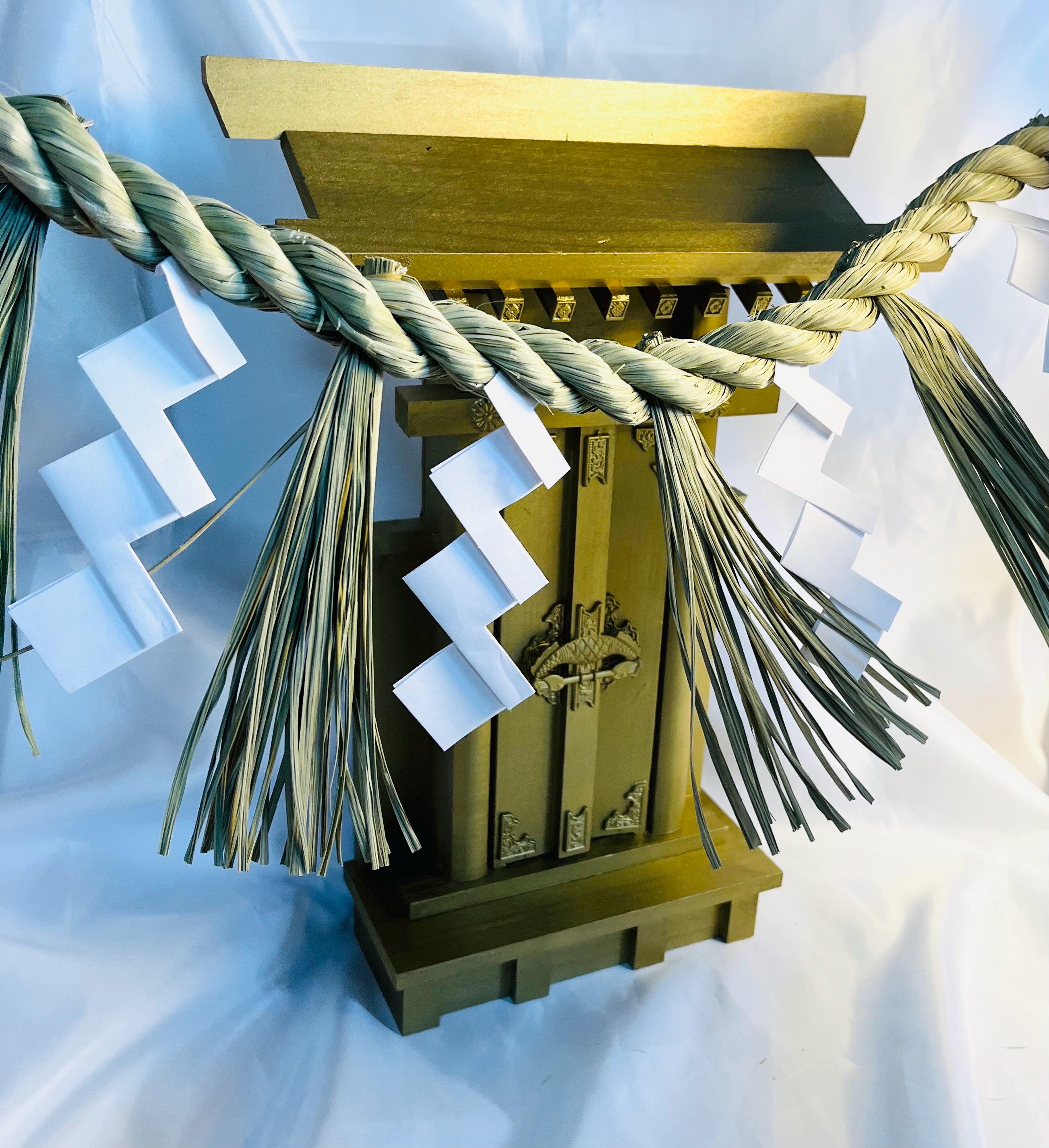 Japanese Kamidana (omiya) Daijingu With Sleeves Hinoki Shinto Altar ...