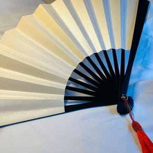 Tessen Japanese Samurai Iron War Fan Large Size 50cm White/with a ...