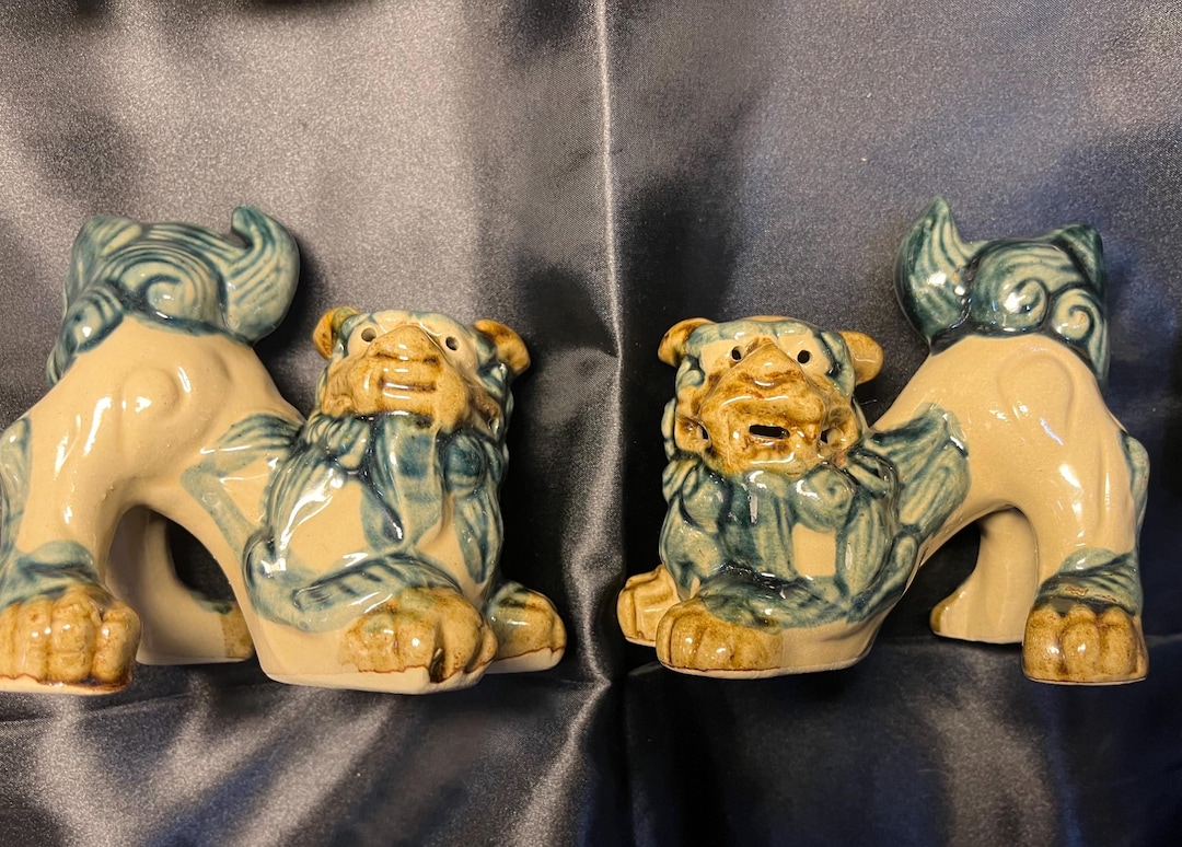 Okinawan Traditional Pottery Shisa (pair) – Handcrafted Guardian Lion ...