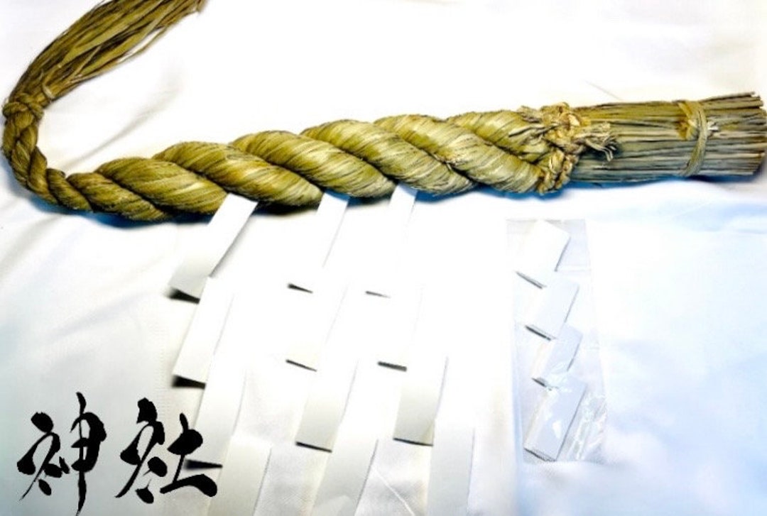 Japanese Shimenawa Sacred Rope – 60cm Handmade Shinto Shrine Boundary ...