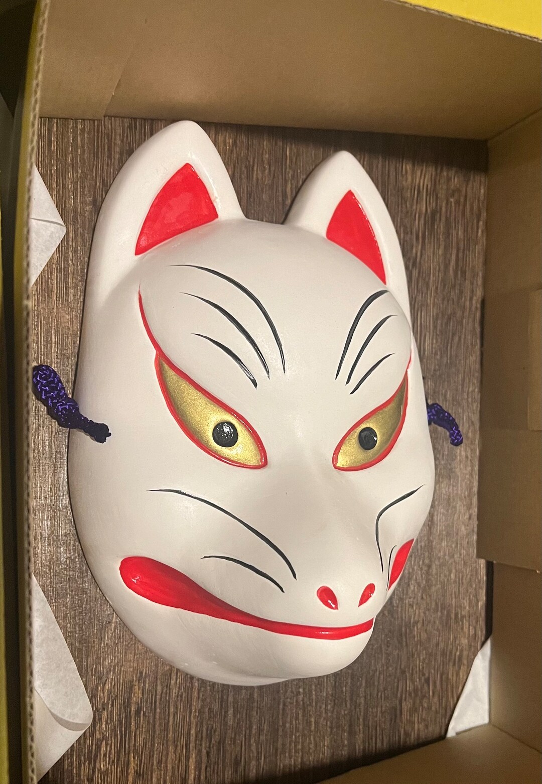 Kitsune Inari Fox Mask Traditional Japanese Art Wall Statue Kabuki - Etsy