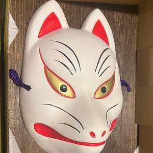 Kitsune Inari Fox Mask Traditional Japanese Art Wall Statue Kabuki - Etsy