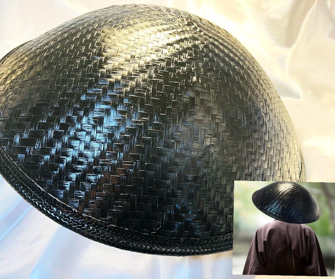 Traditional Samurai Hat – Japanese Bamboo War Hat for Cosplay ...