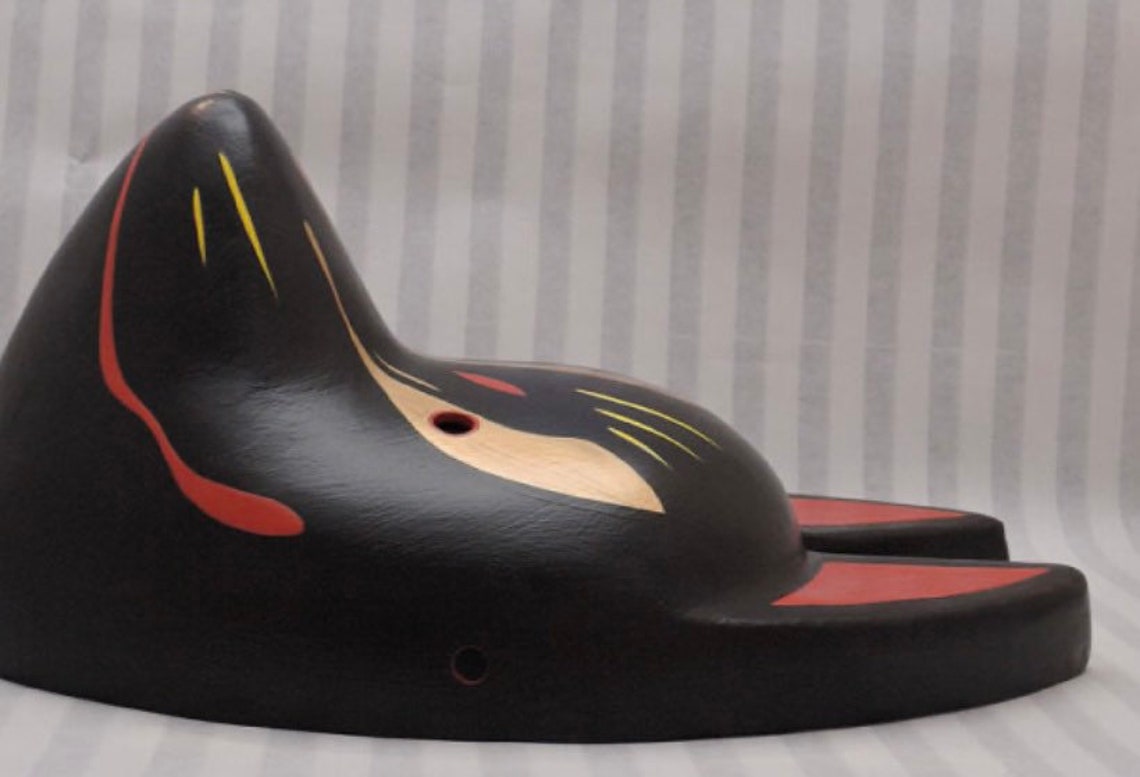 Japanese Noh Face Fox Mask Fox at Night Kitsune - Etsy