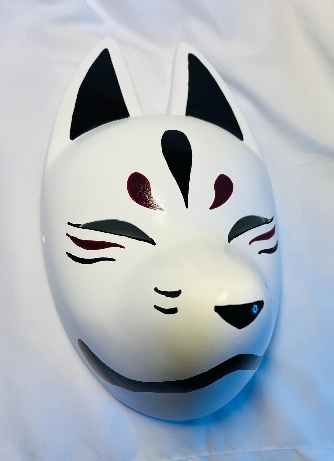 Traditional Japanese Noh Fox Mask With String - Cosplay Costume Statue ...