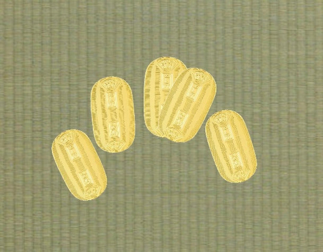 Edo Period Koban Replica Set: Five Authentic Coin Reproductions Japan ...