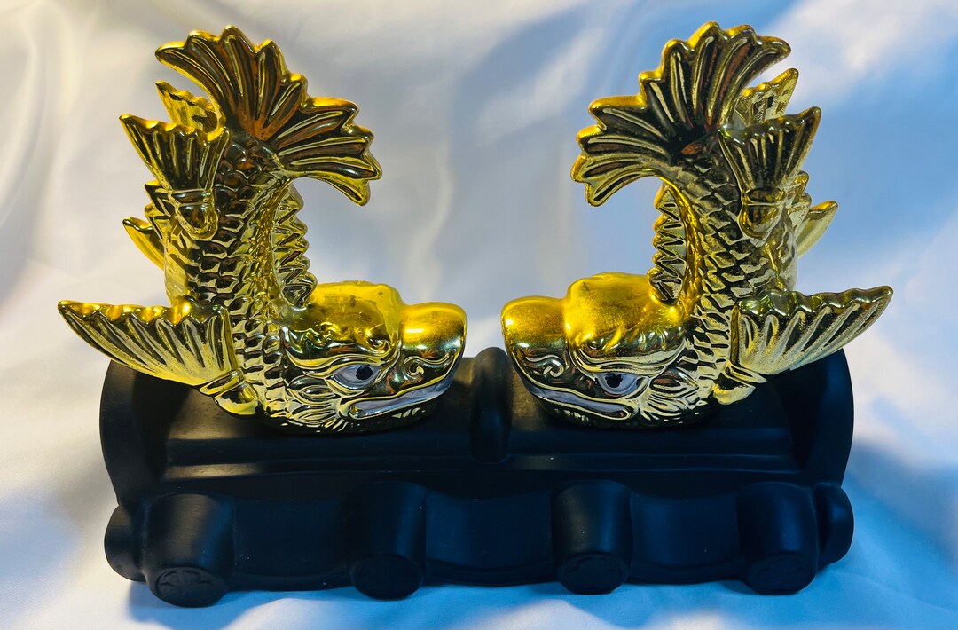 Shachihoko Figurine: Gargoyle Found in Japanese Samurai Castle Vintage ...