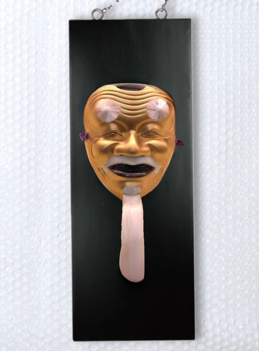 Noh Mask Traditional Japanese Art Okina Old Man Wall Statue - Etsy