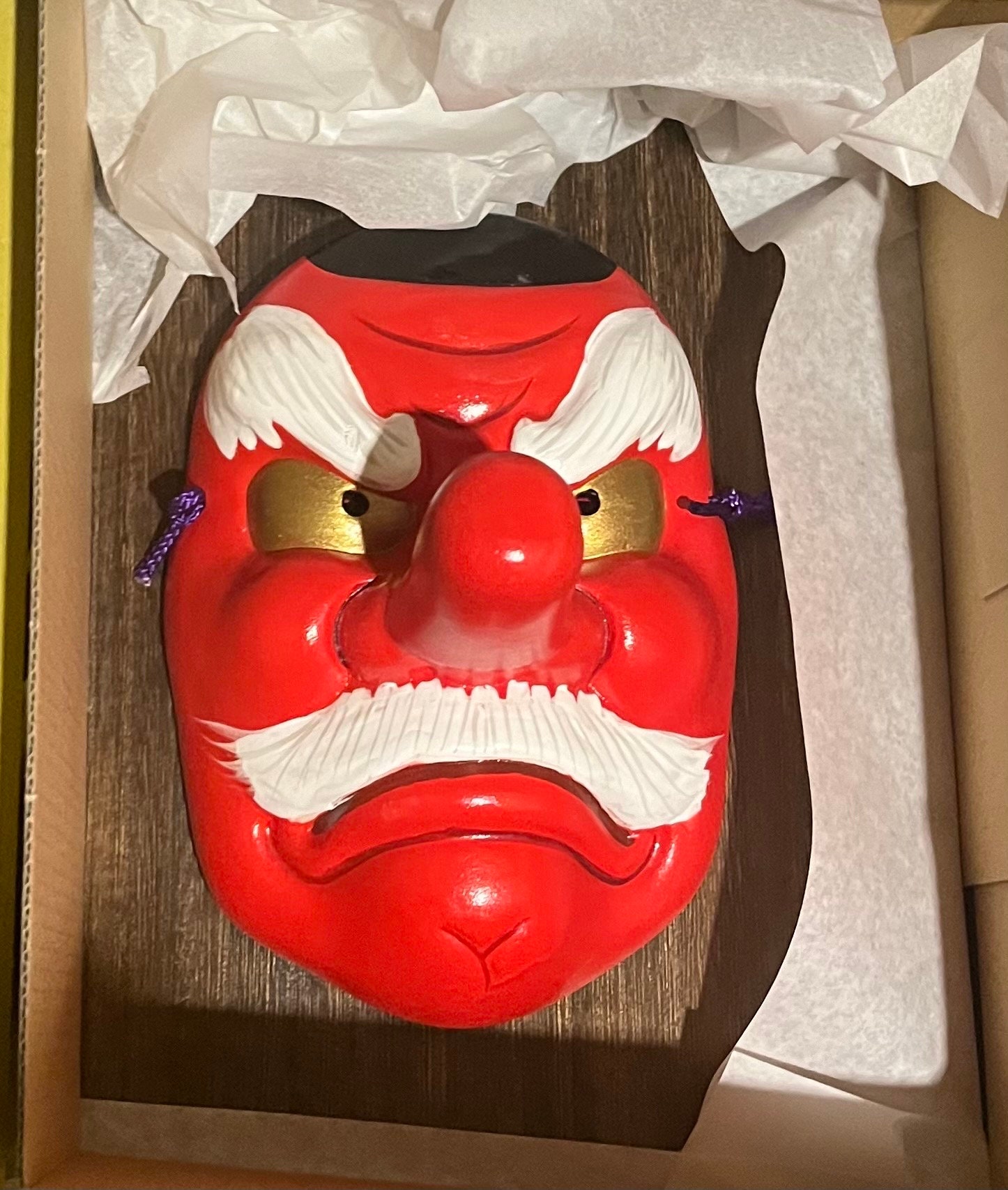 Tengu Noh Mask Traditional Japanese Art Wall Statue Long‐nosed Goblin ...