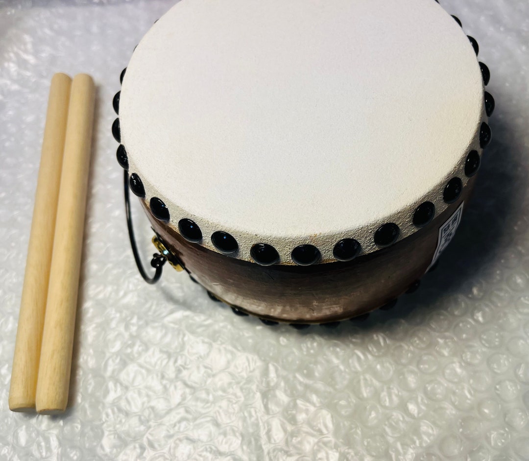 Traditional Japanese Drum With Sticks Wadaiko Diameter 5.5inch.14cm - Etsy