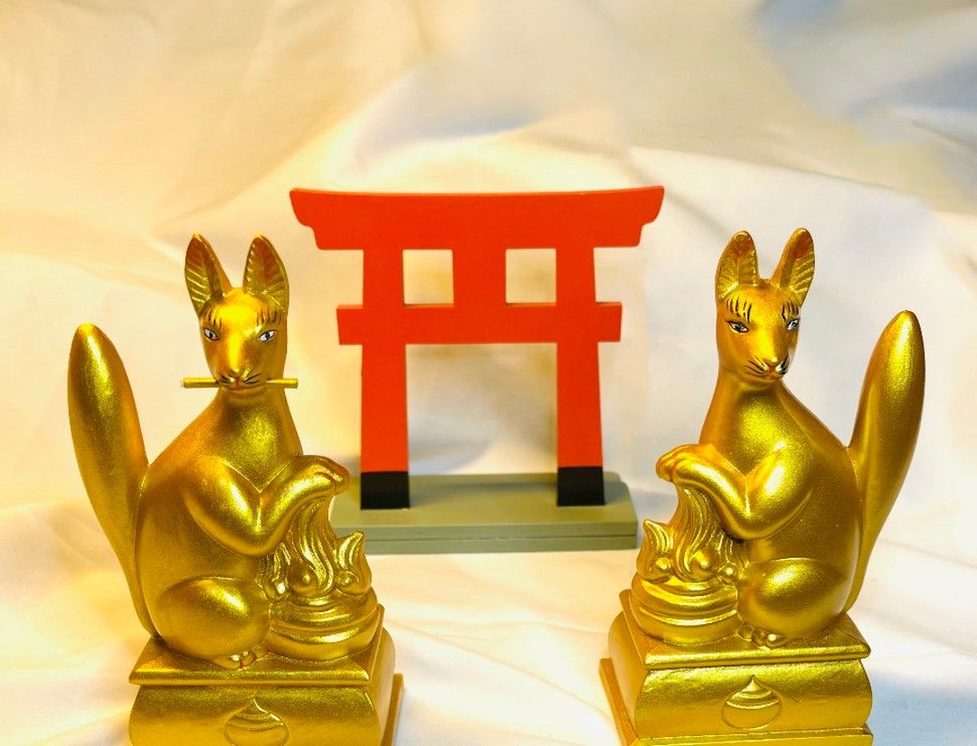 Golden Inari Statue Torii Gate Fushimi Inari Shrine Handmade - Etsy