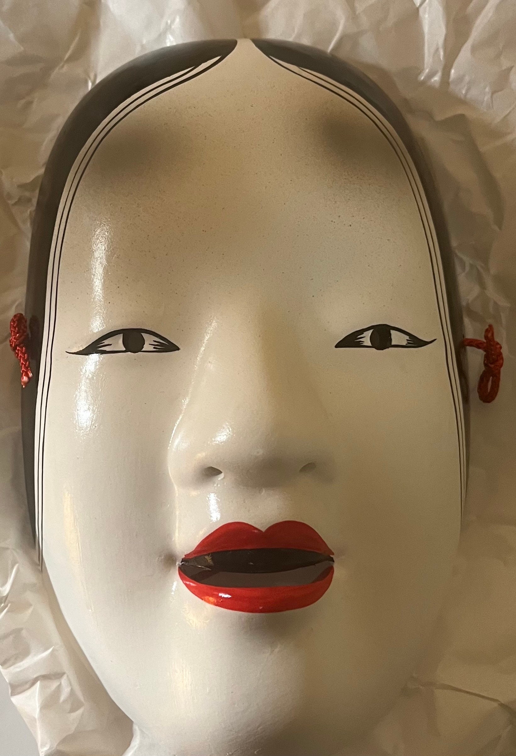 Noh Mask Traditional Japanese Art Masume Wall Statue KABUKI - Etsy