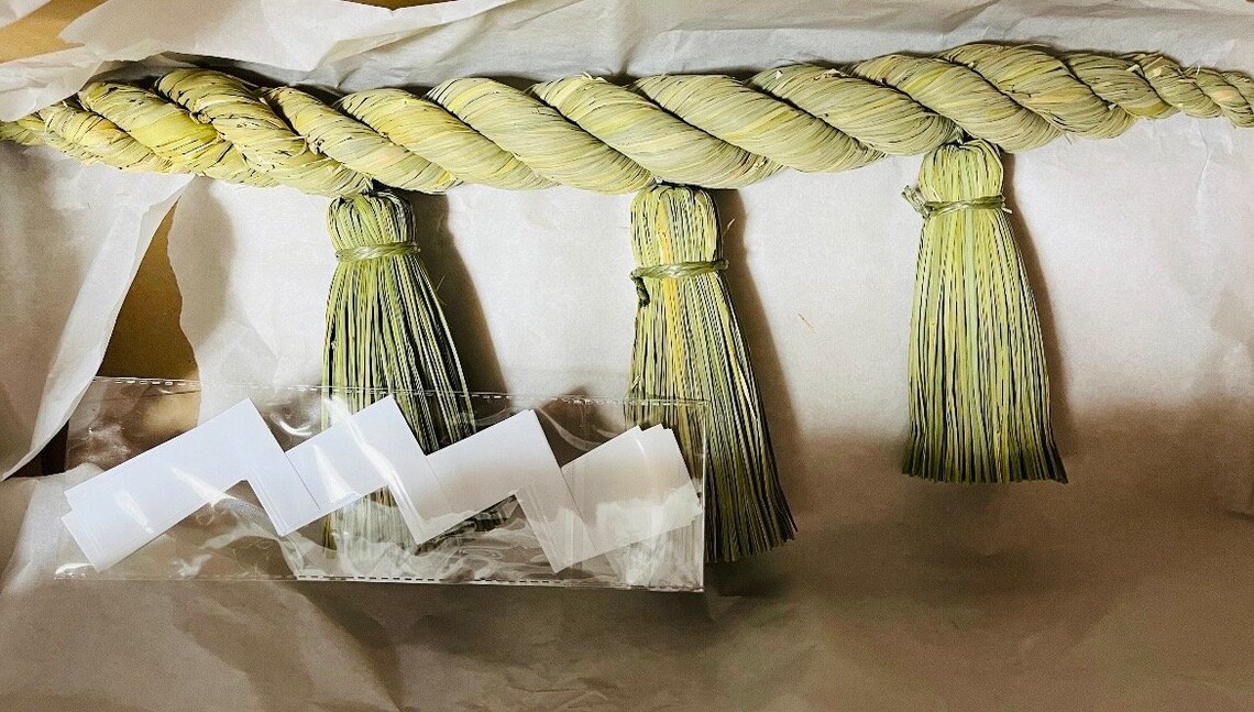 Shimenawa 90cm/35.5inch Japan Shrine Handmade Separating a Holy Place ...