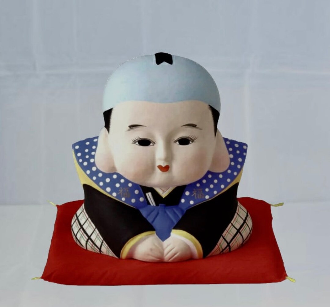 Fukusuke Statue Traditional Japanese Figurine Believed to Bring Good Fortune. - Etsy