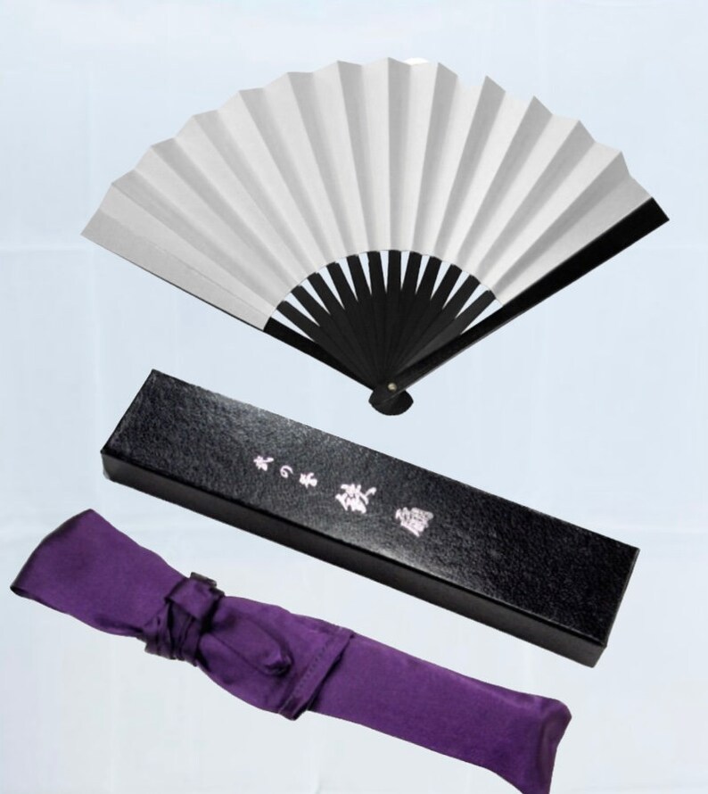 Tessen Japanese Samurai Iron War Fan Kuroda White - Etsy