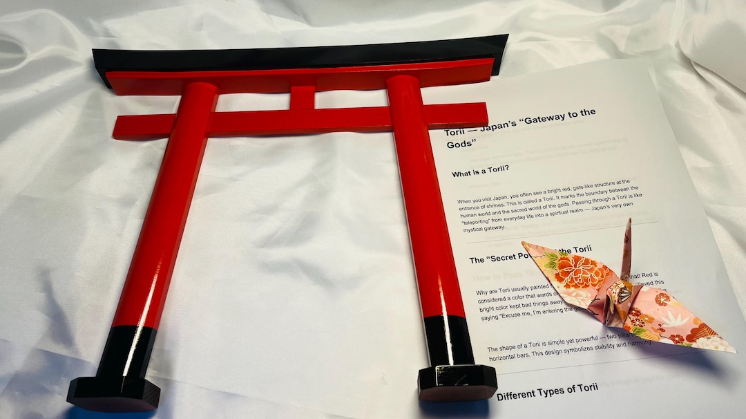 Japanese Torii Shrine Shinto Sacred Gate Handmade 30×35cm Includes a ...
