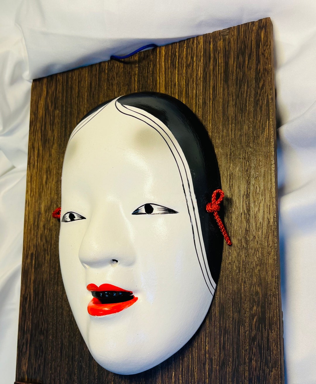 Noh Mask Traditional Japanese Art Masume Wall Statue Handmade - Etsy