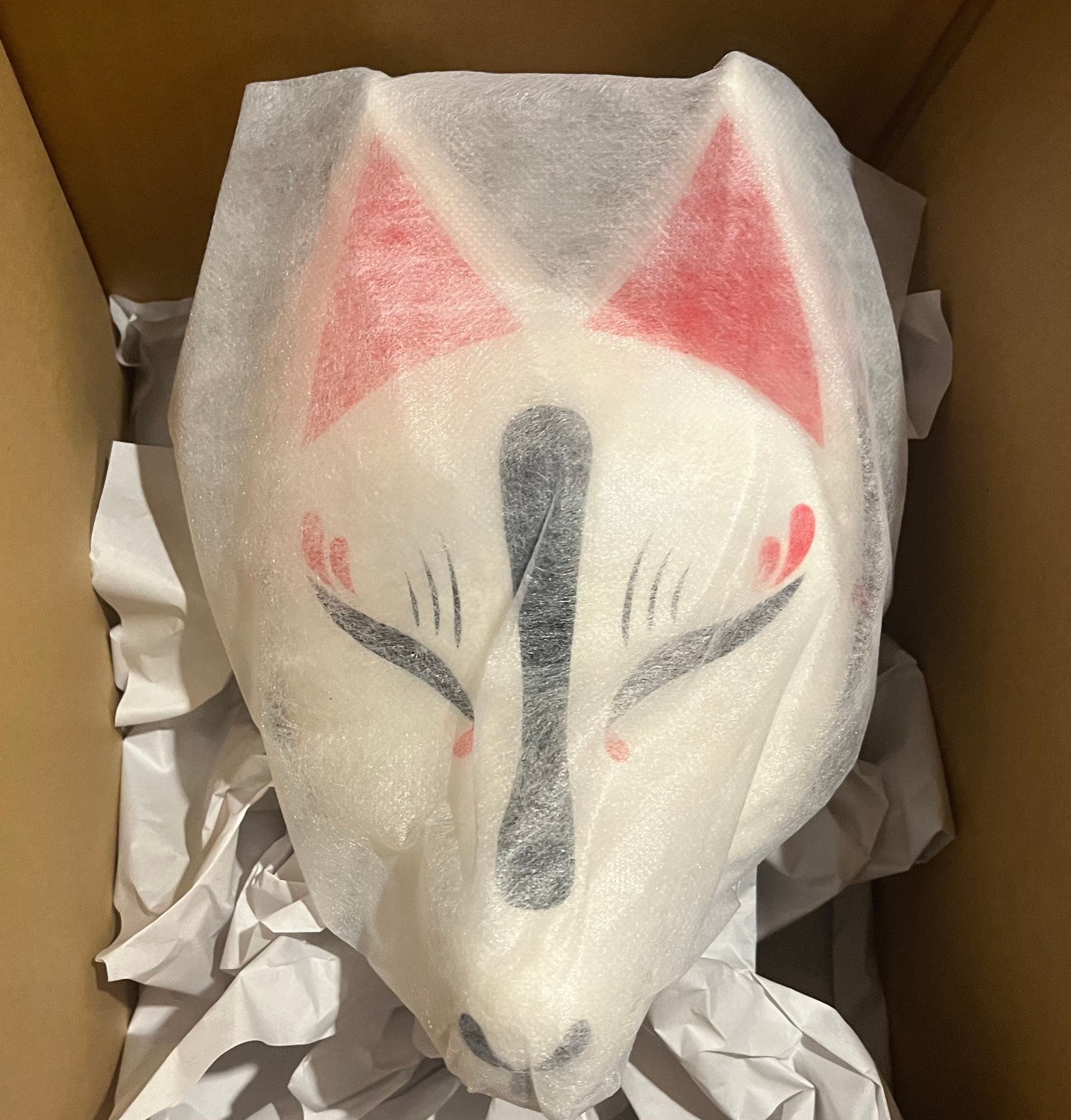 Japanese Traditional Face Fox Mask White KITSUNE - Etsy
