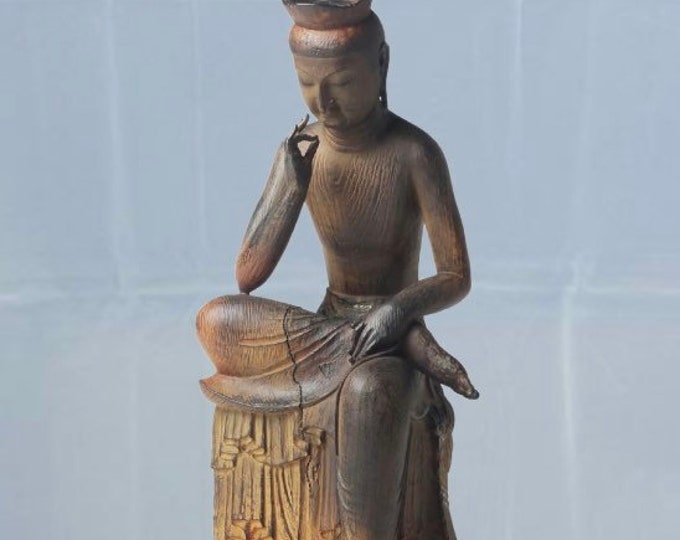 Maitreya Bodhisattva Statue Budda JAPAN National Treasure Hand - Etsy