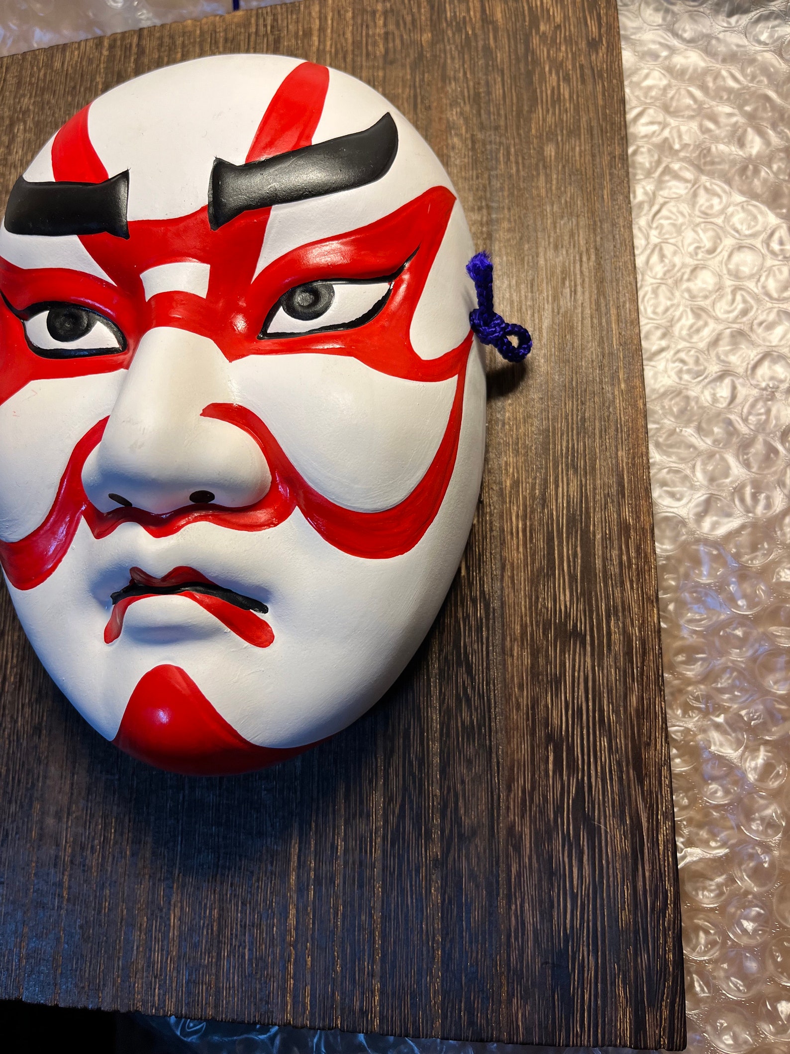 Kabuki Kumadori Mask Traditional Japanese Art Wall Statue Handmade - Etsy