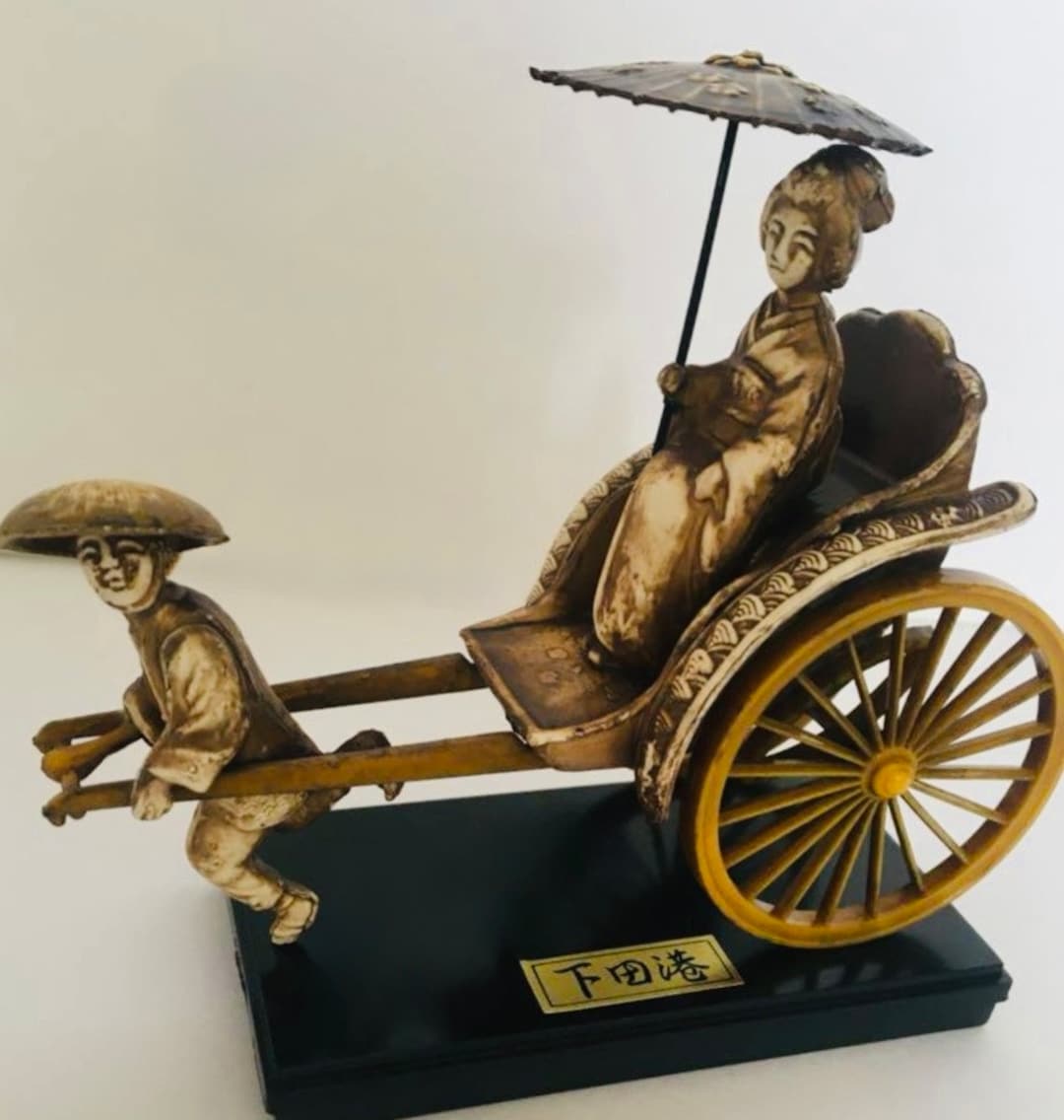 Japanese Rickshaw Retro Figurine Doll - Etsy