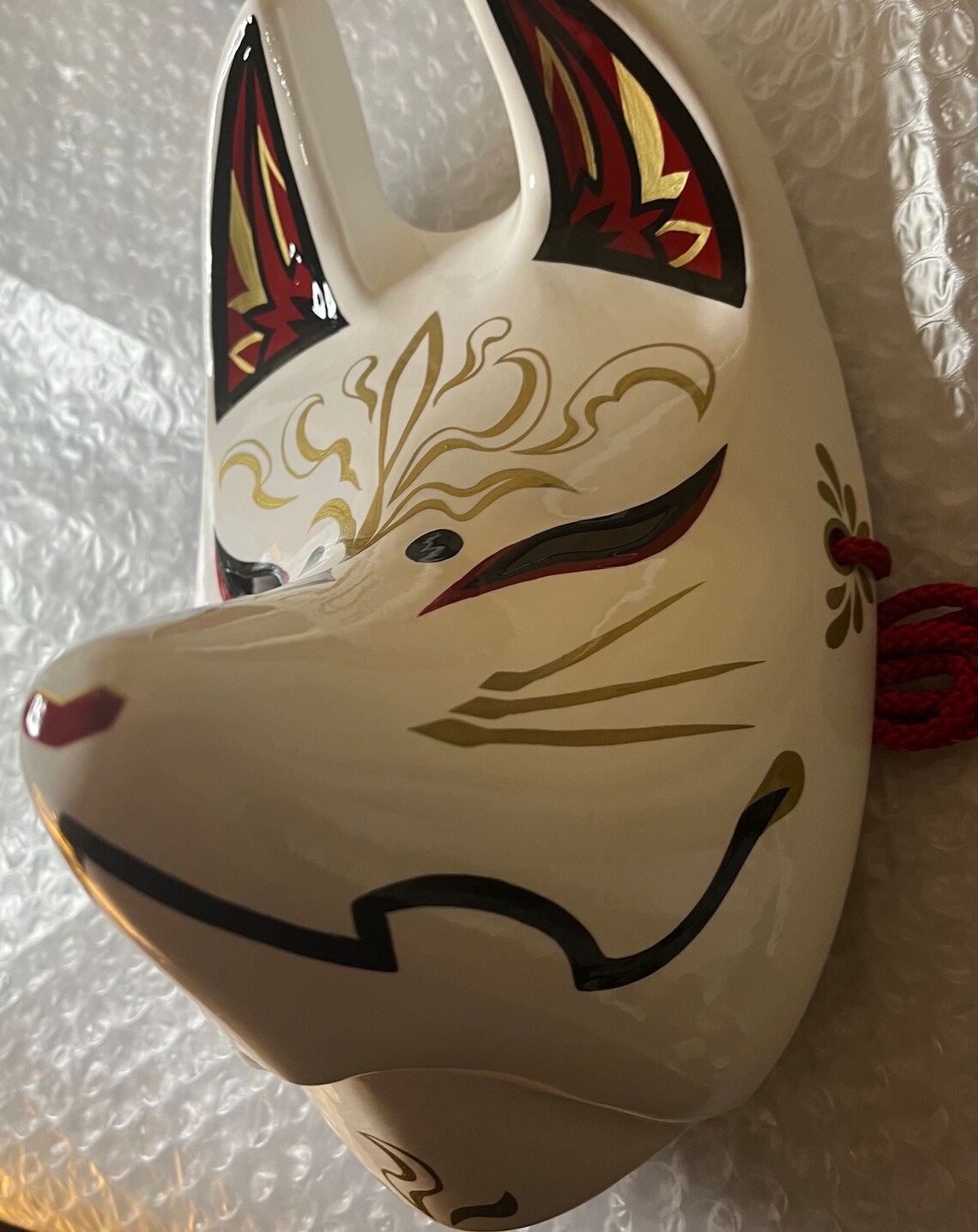 Japanese Noh Face Fox Mask Nine Tailed Fox KYUUBI Kitsune - Etsy
