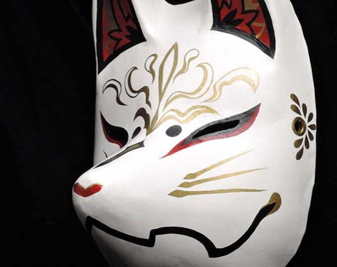 Japanese Noh Face Fox Mask Nine Tailed Fox KYUUBI Kitsune - Etsy
