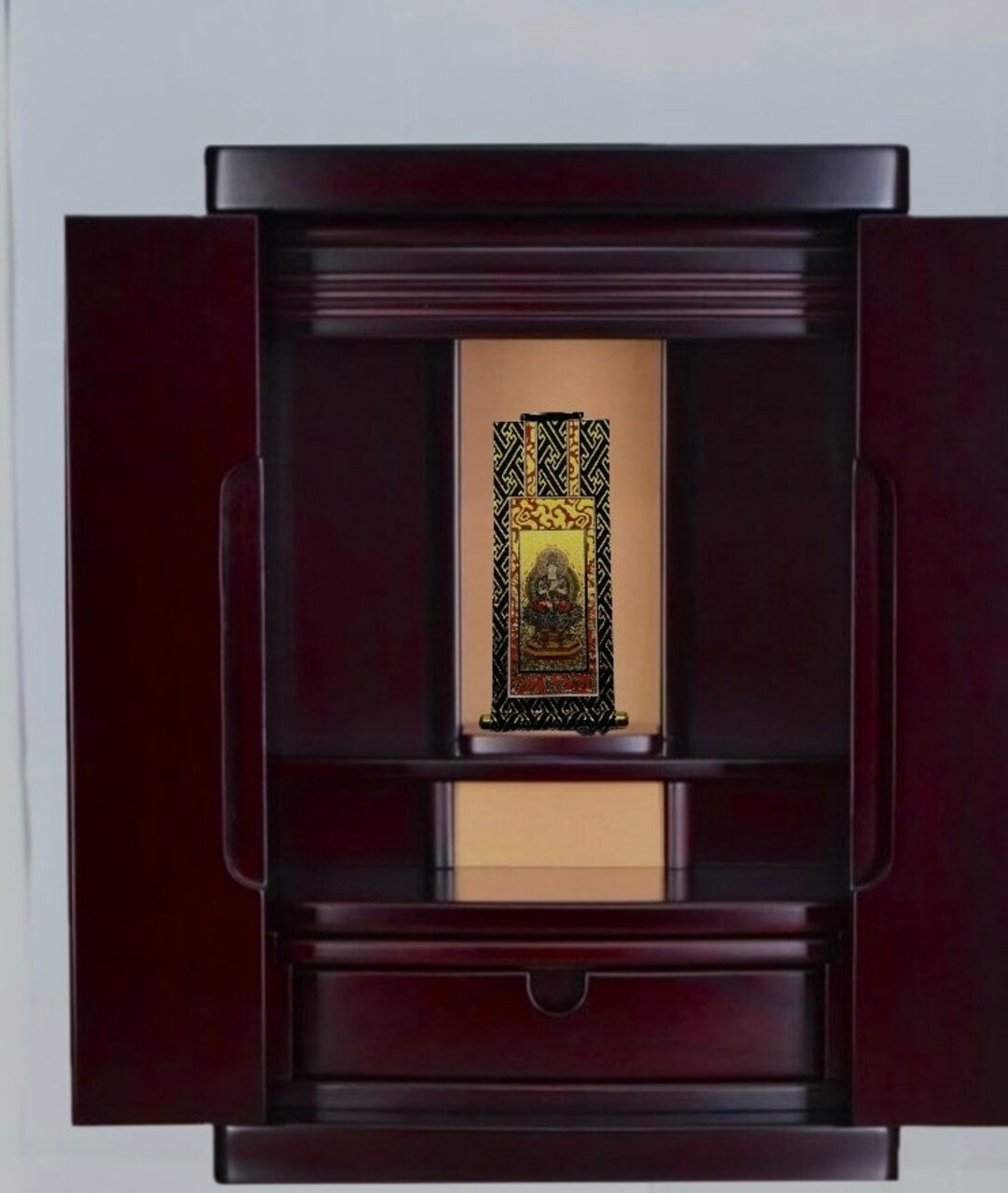 Japanese Butsudan Buddhist Altar Compact Size Kindness Darkbrown - Etsy
