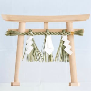 Japanese Torii Shrine Wooden Shinto Sacred Gate Shimenawa Set - Etsy