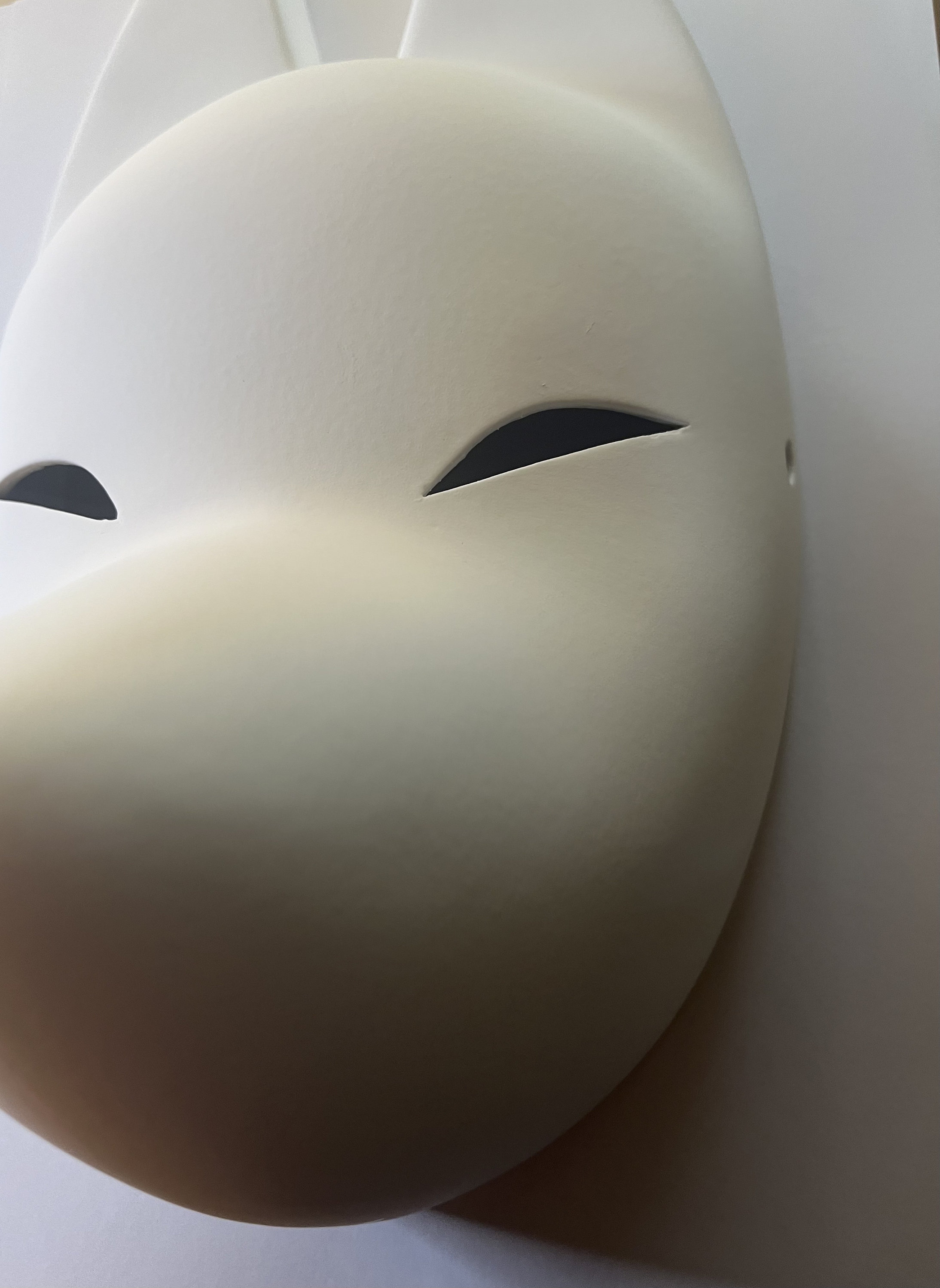 Japanese Fox Full Mask Plain Kitsune Art White Fox Mask - Etsy