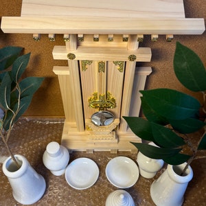 Japanese Kamidana Shinto Shrine Set – Handmade Shinto Altar With Sacred ...