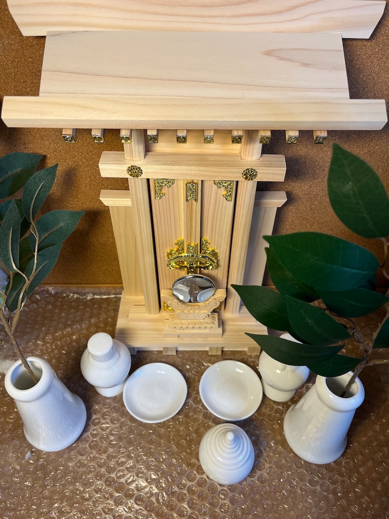 Japanese Kamidana Shinto Shrine Set – Handmade Shinto Altar With Sacred ...