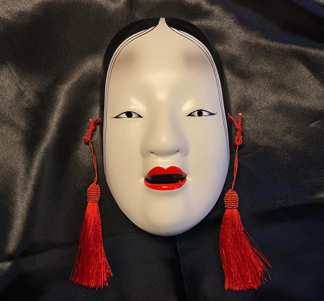 Noh Mask Traditional Japanese Art Masume Wall Statue KABUKI - Etsy ...