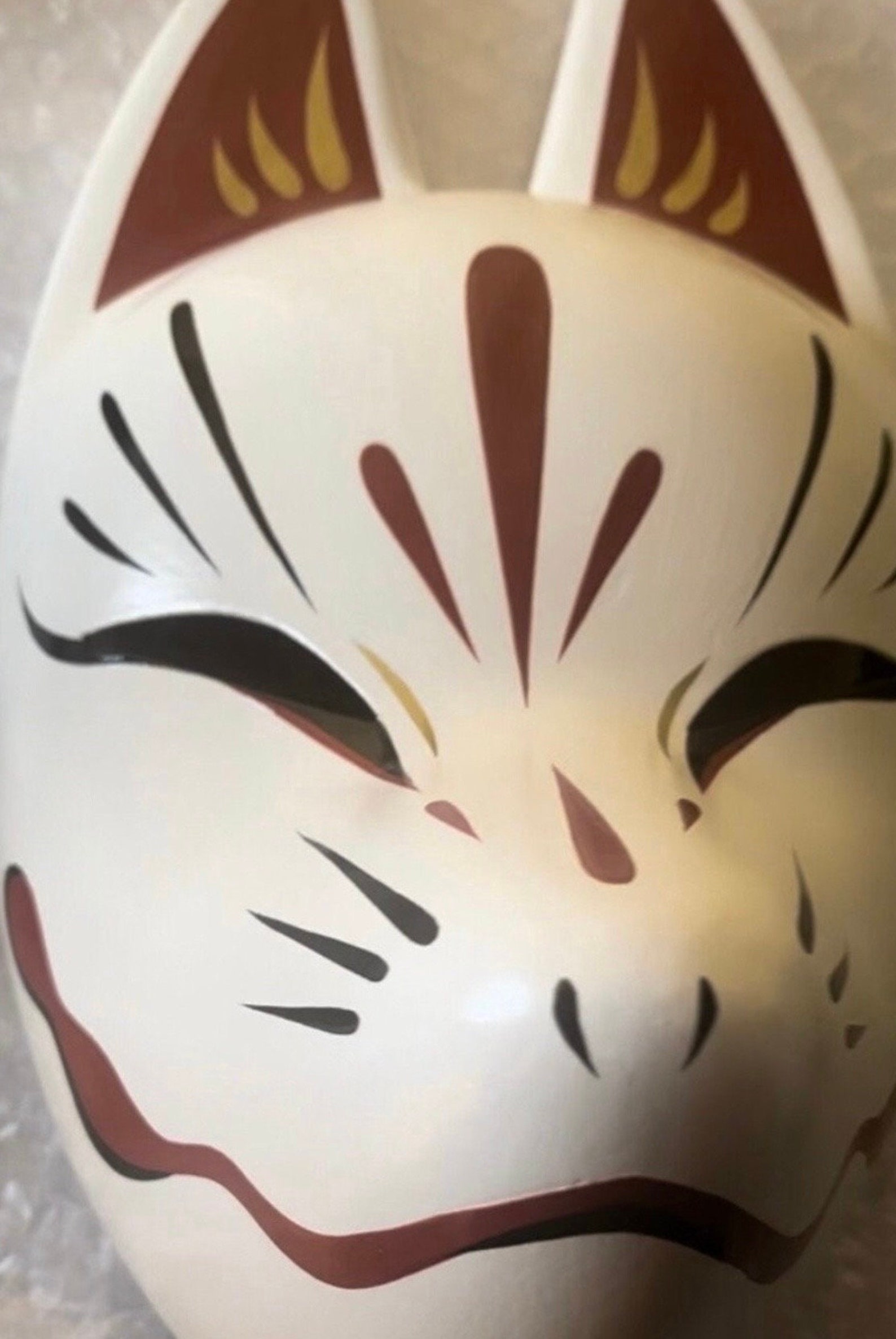 Japanese Noh Face Fox Mask Traditional Festival Mask Kitsune in ...