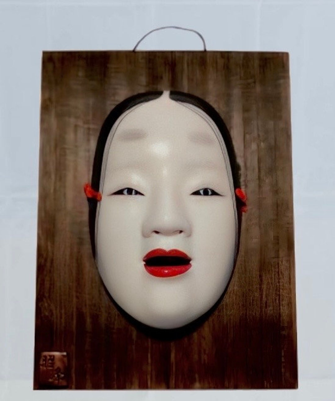 Noh Mask Traditional Japanese Art Masume Wall Statue Handmade - Etsy