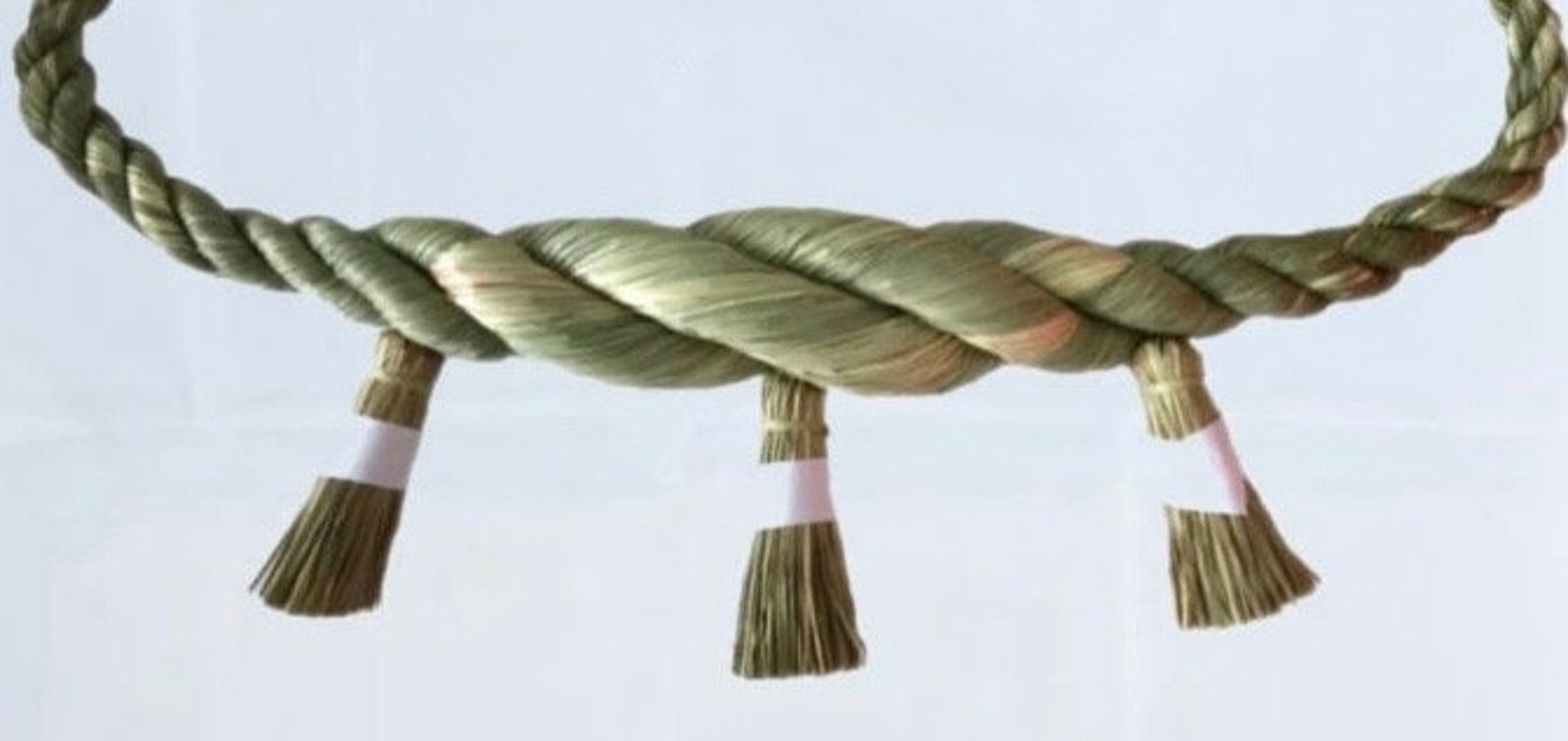 Shimenawa 360cm/141inch Japan Shrine Handmade Separating a Holy Place ...