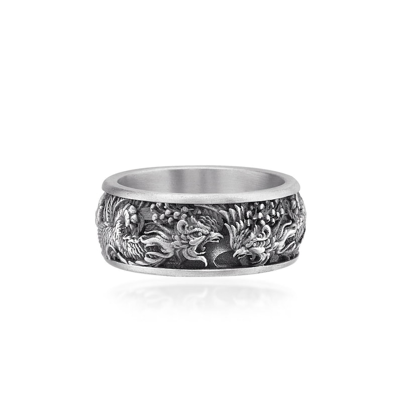 Mens Japanese Dragon Ring - Etsy