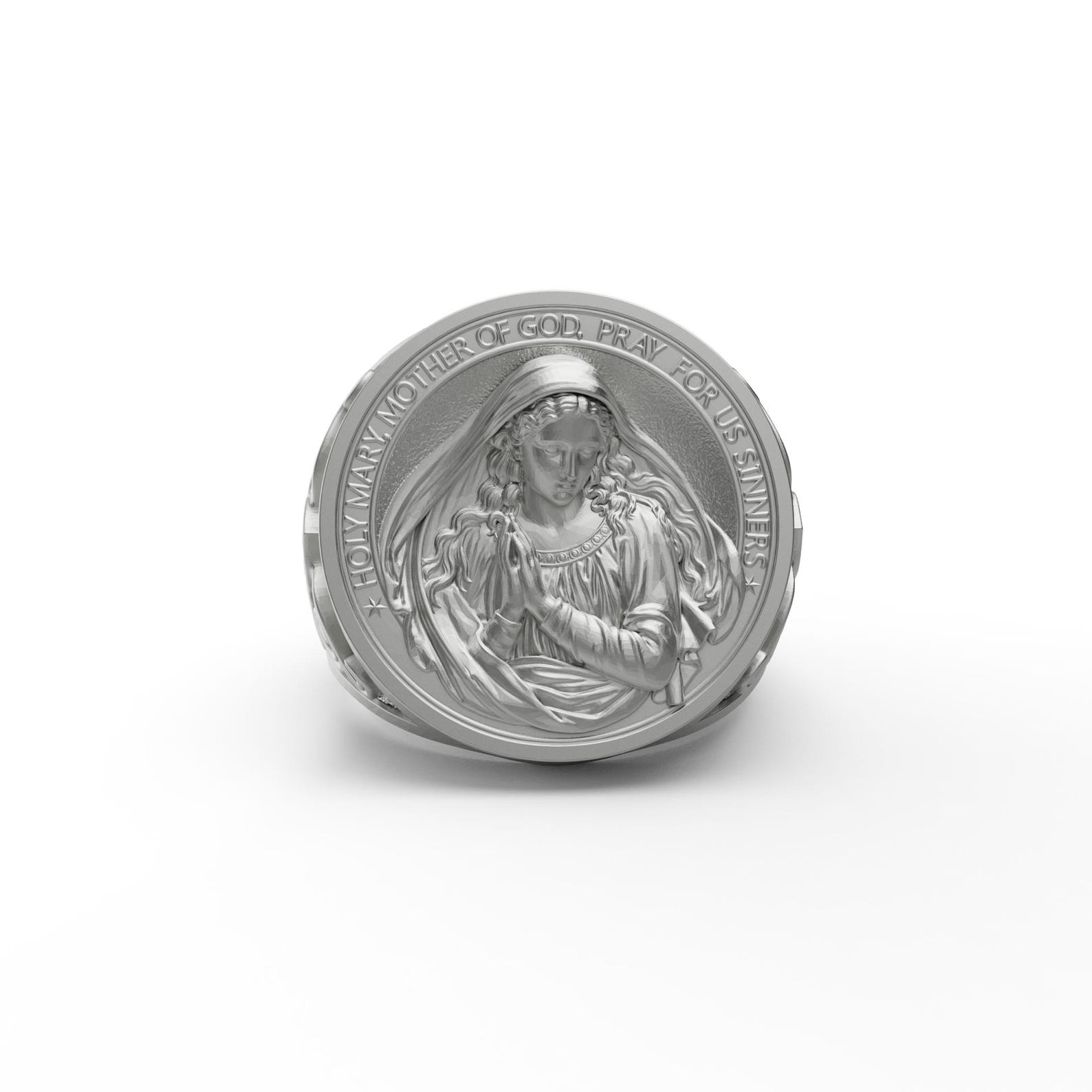 Holy Virgin Mary Religious Ring, Christian Accessory, Catholic Ring ...