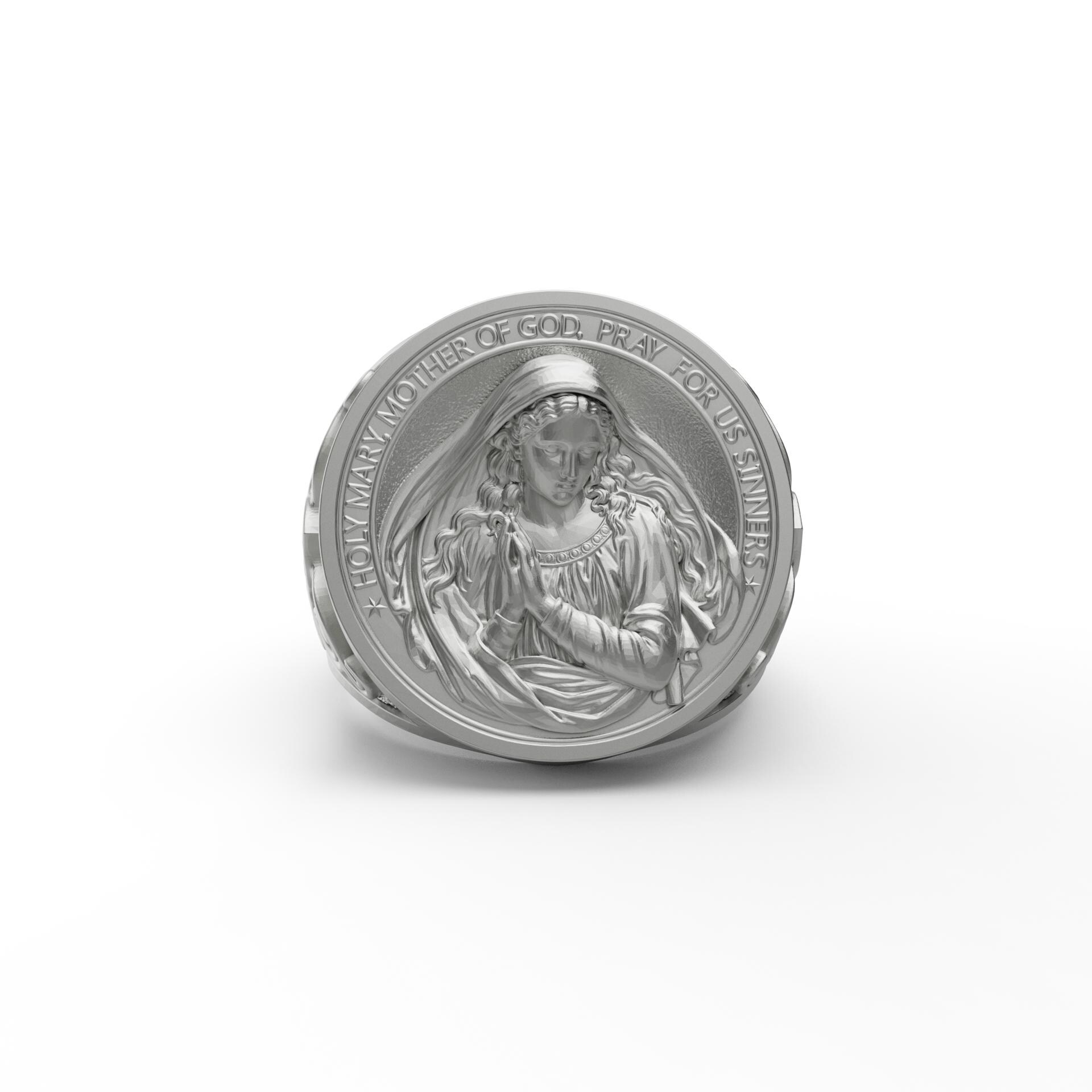 Holy Virgin Mary Religious Ring, Christian Accessory, Catholic Ring ...